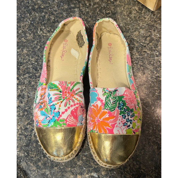 Lilly Pulitzer | Shoes | Lilly Pulitzer Nosie Posey Gold Toe For Target ...